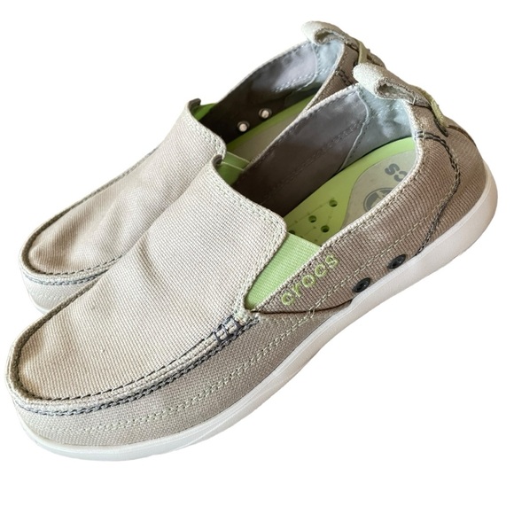 CROCS | Shoes | Crocs Walu Loafer Slip On Casual Shoe Size 8 Beige ...